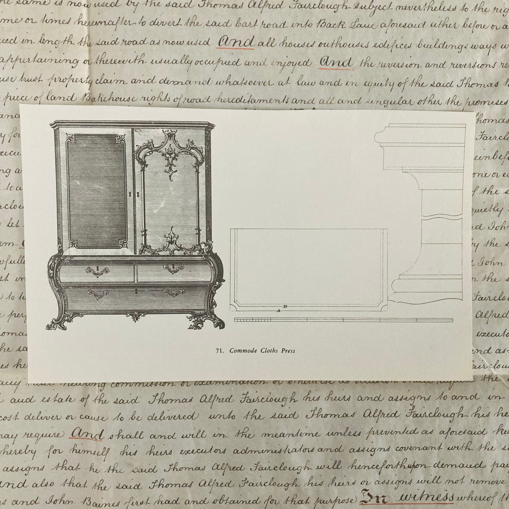 Antique Furniture Chippendale Design Book Sheets | Wall Art – The Urban ...