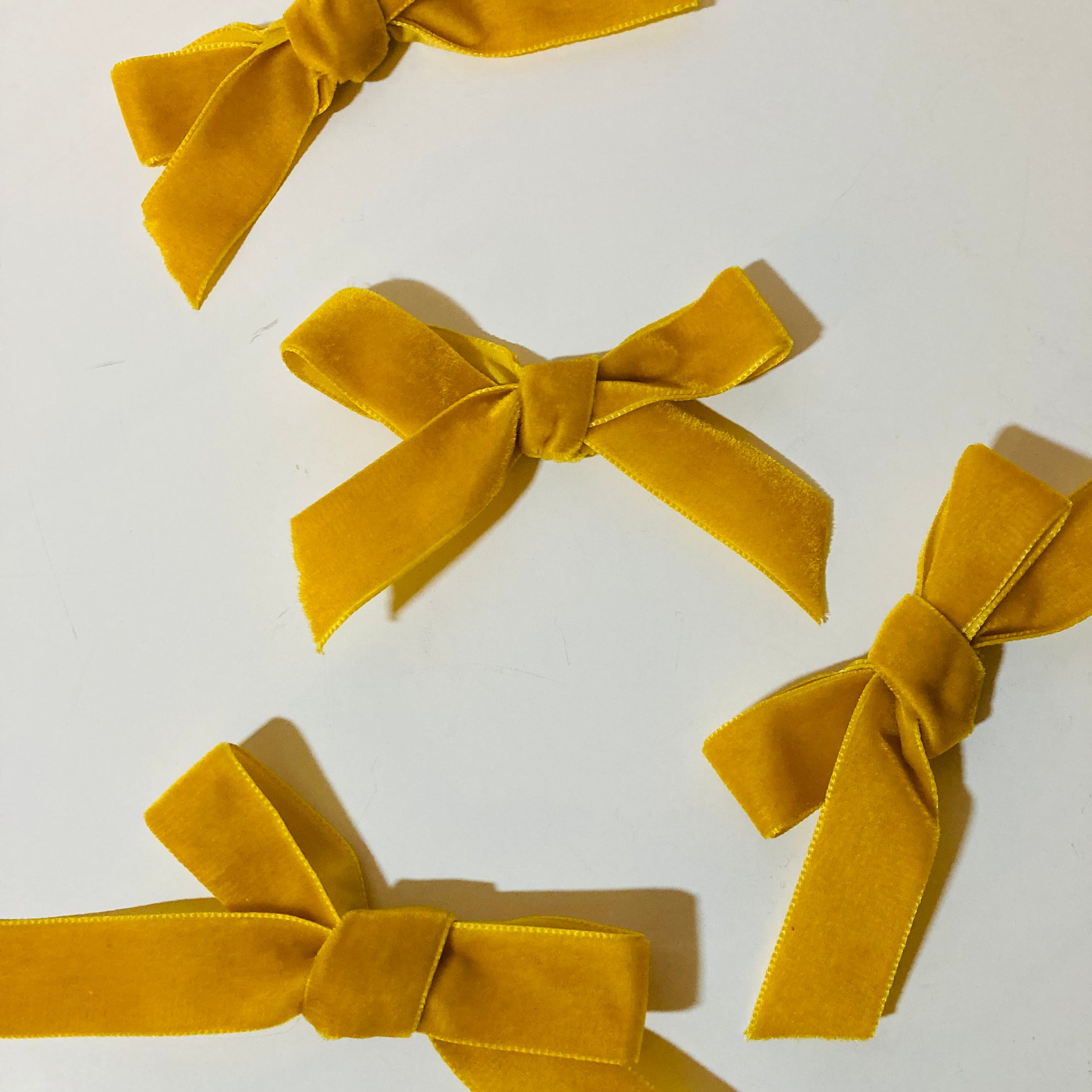 Luxury Velvet Golden Yellow Ribbon For Gift Wrapping Or For Crafting ...