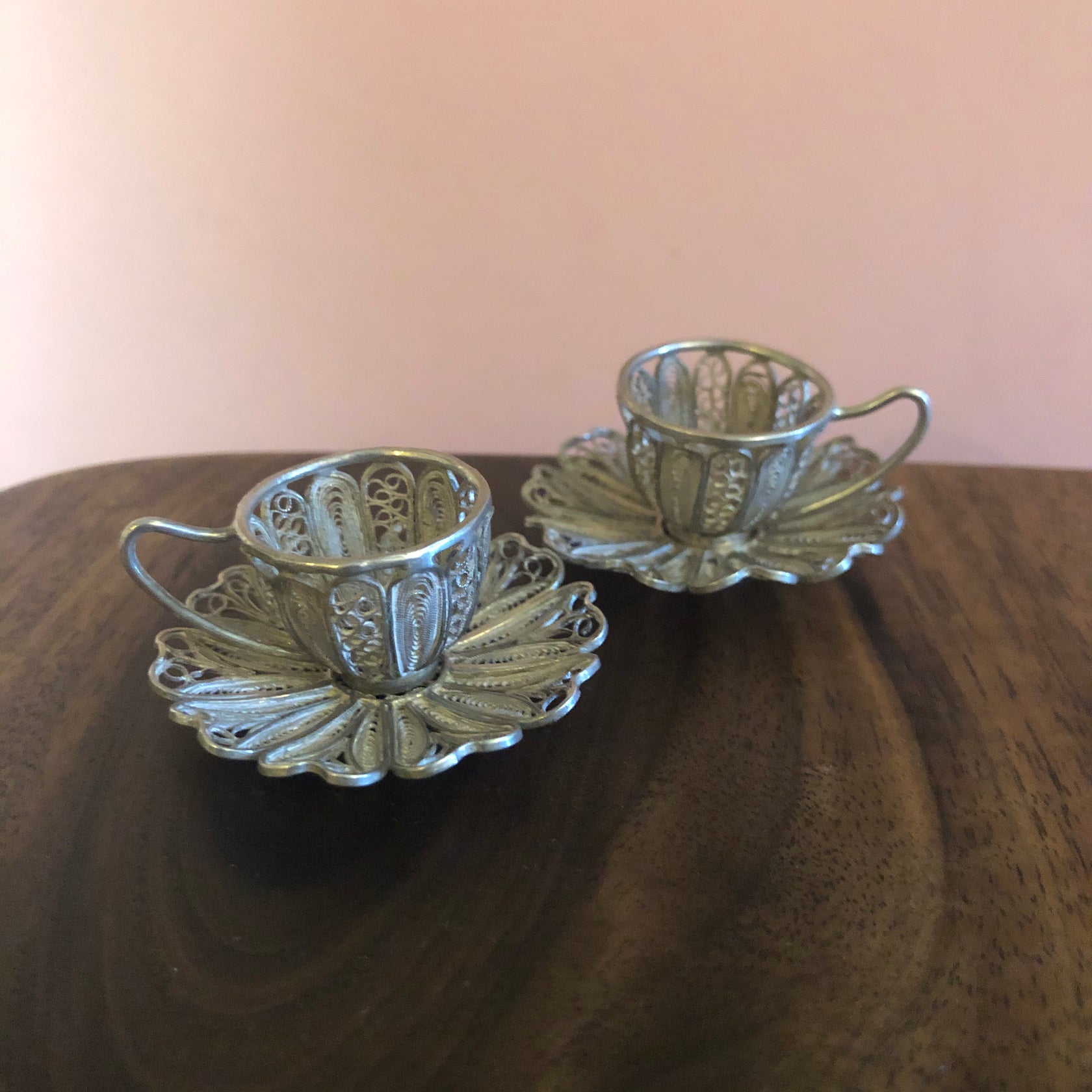 Antique Silver Miniature Filigree Set | Rare Dolls House Furniture ...