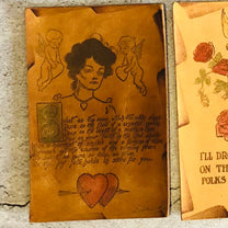 Vintage Ephemera Vintage Leather Postcards |The Urban Vintage Affair