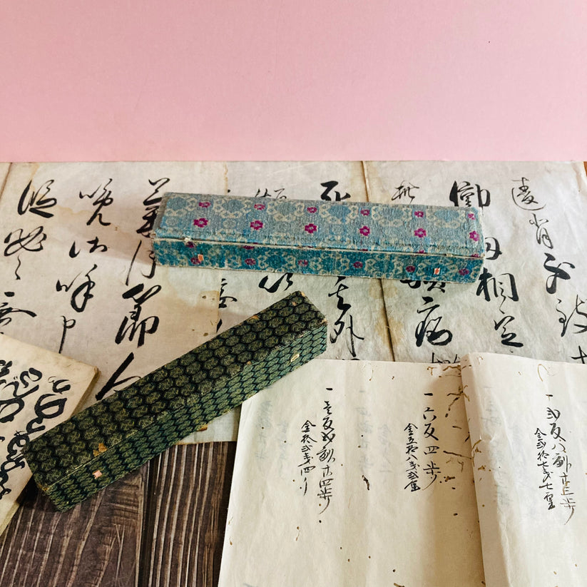 Antique Silk Covered Chinese Fan Boxes 1830c | The Urban Vintage Affair