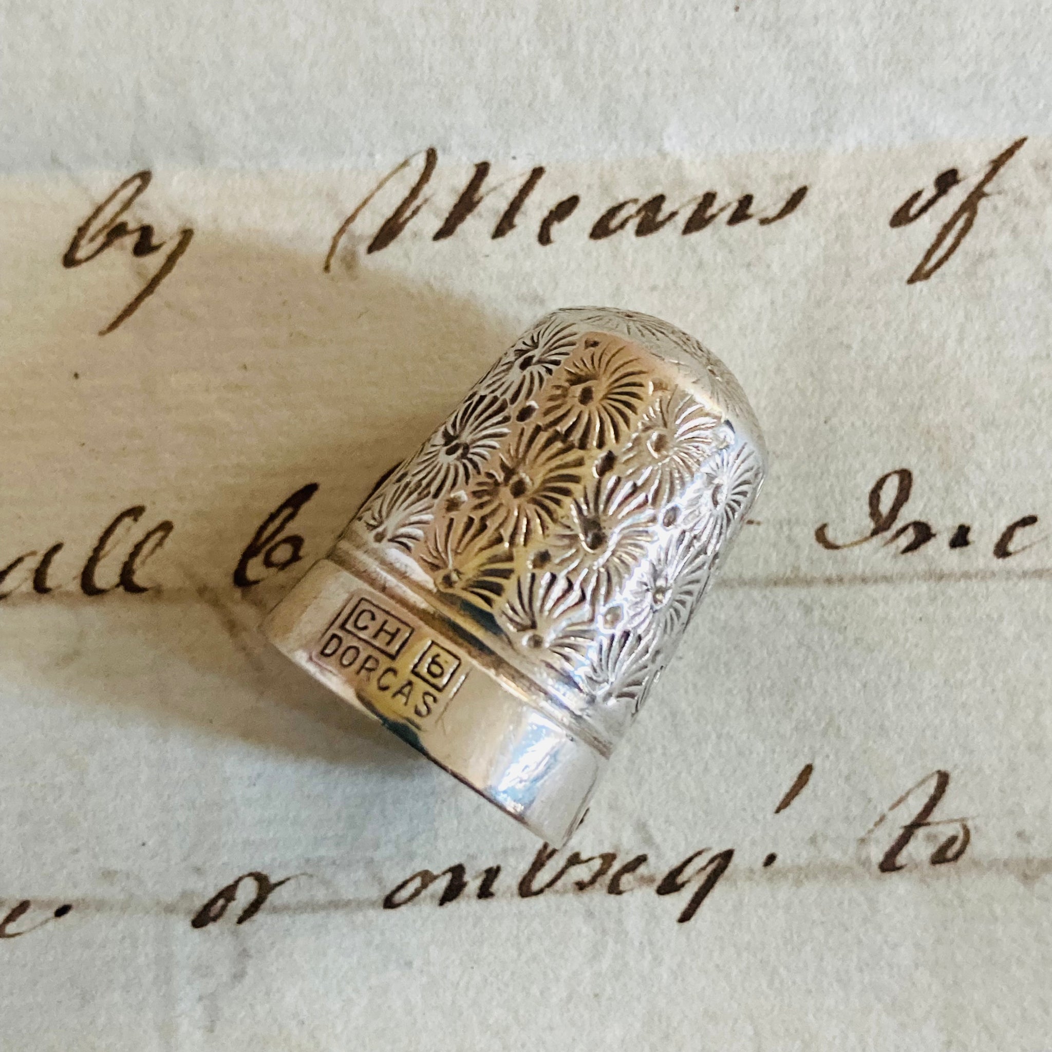 Sterling Silver Sewing Thimble Collectible Style Henry Griffith Sons ...