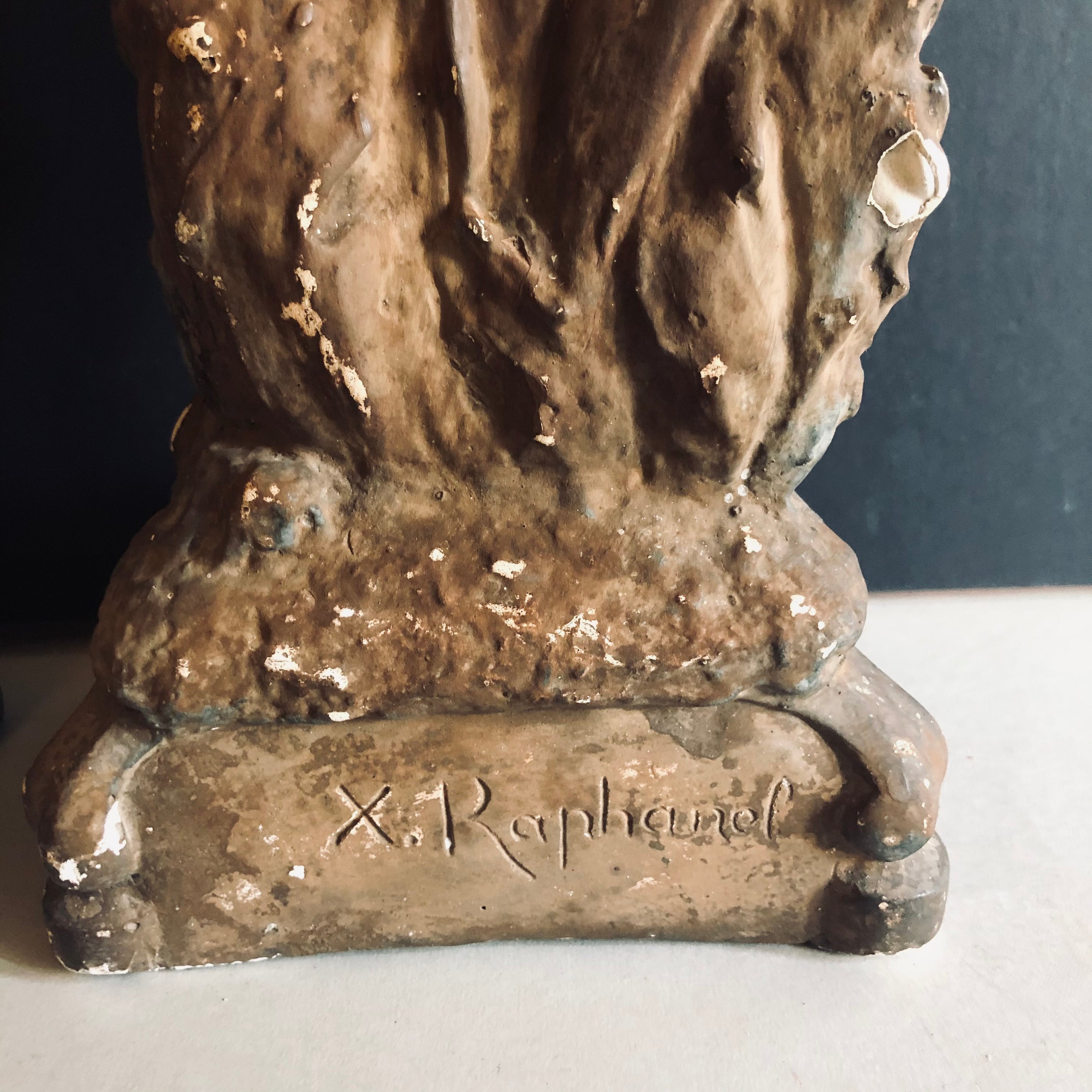 Art Nouveau Chalkware Statues of Ladies | Cast from Xavier Raphanel ...