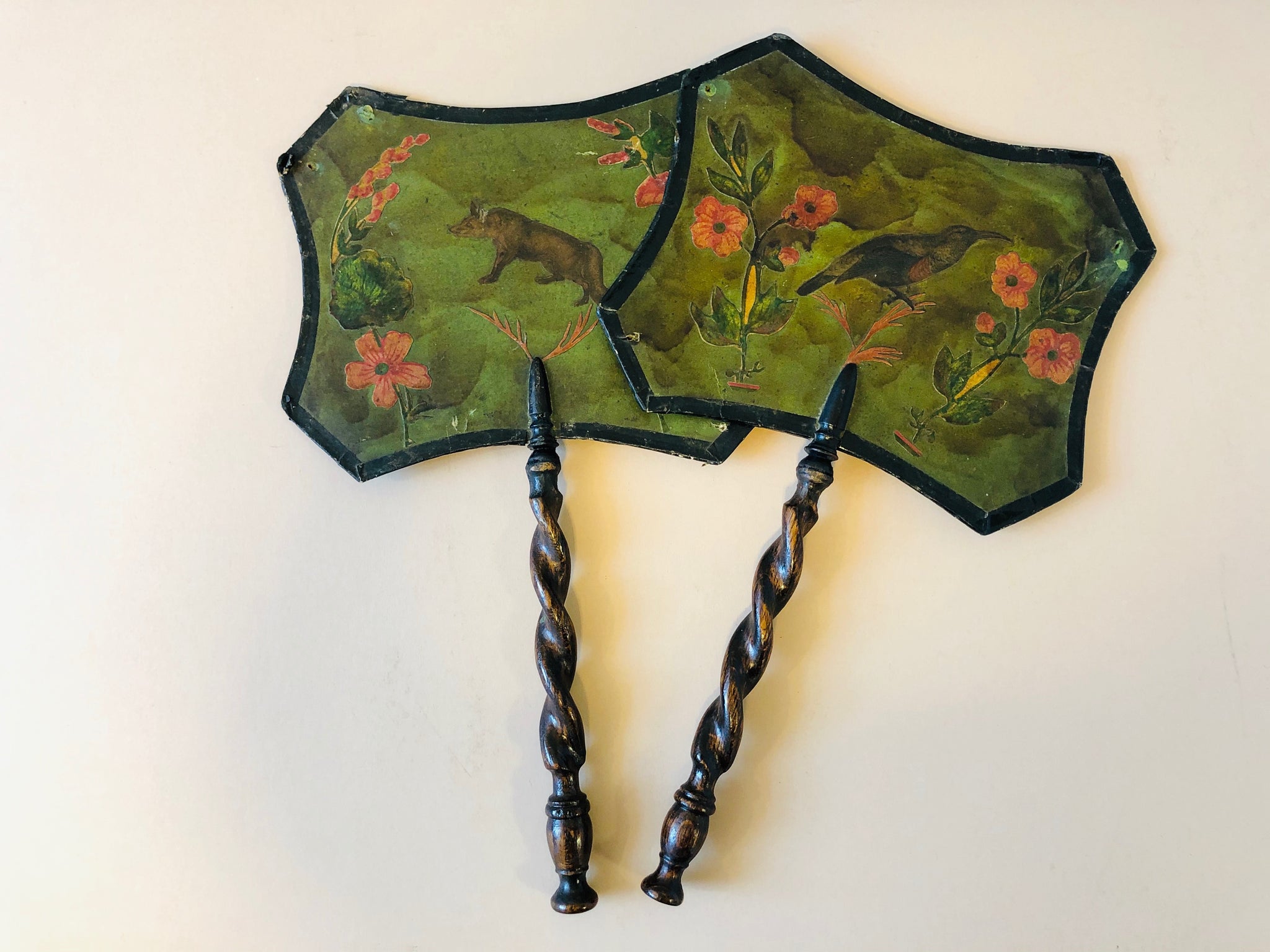 Antique Georgian Papier Mache Face Screens |1st Wedding Anniversary ...