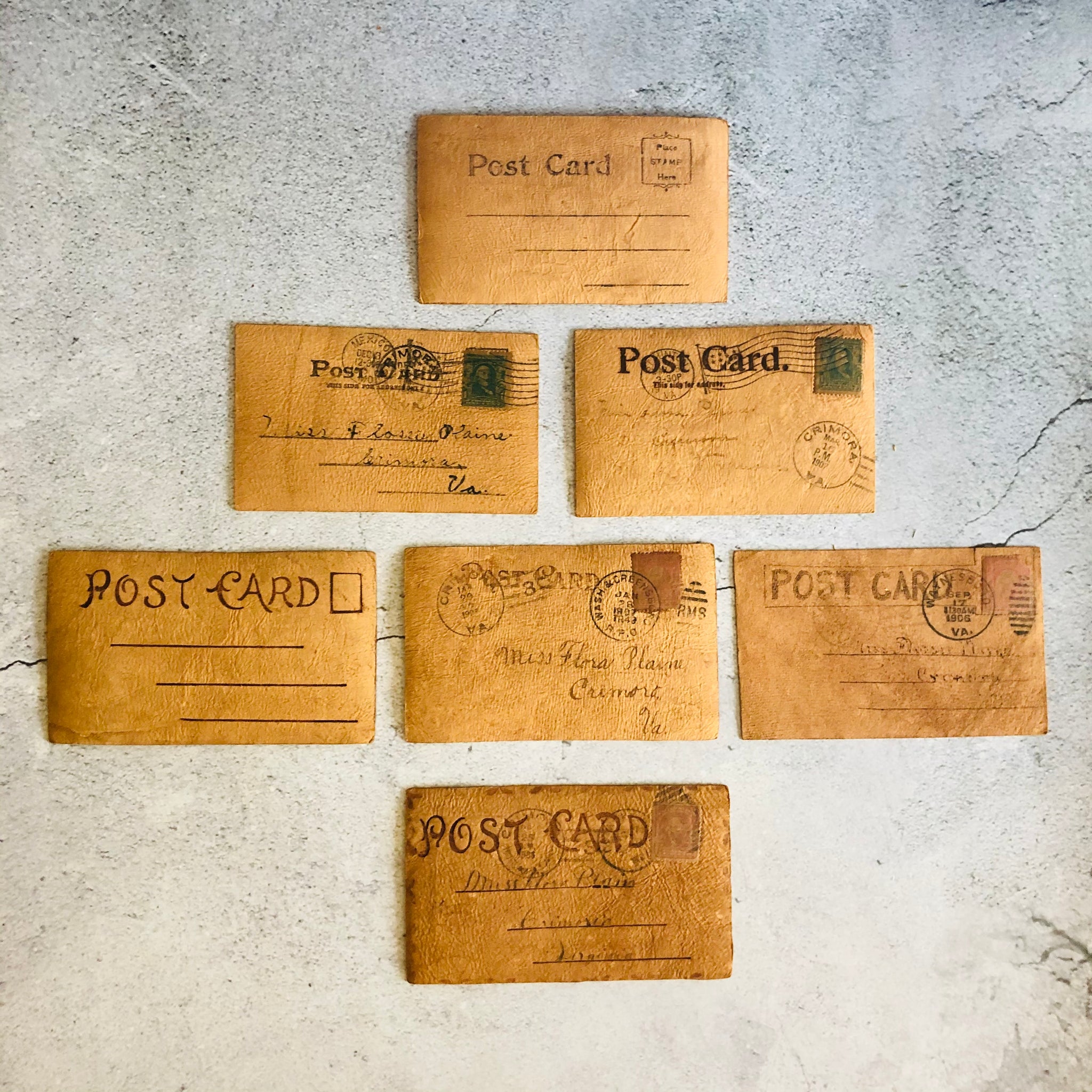 Vintage Ephemera Vintage Leather Postcards |The Urban Vintage Affair